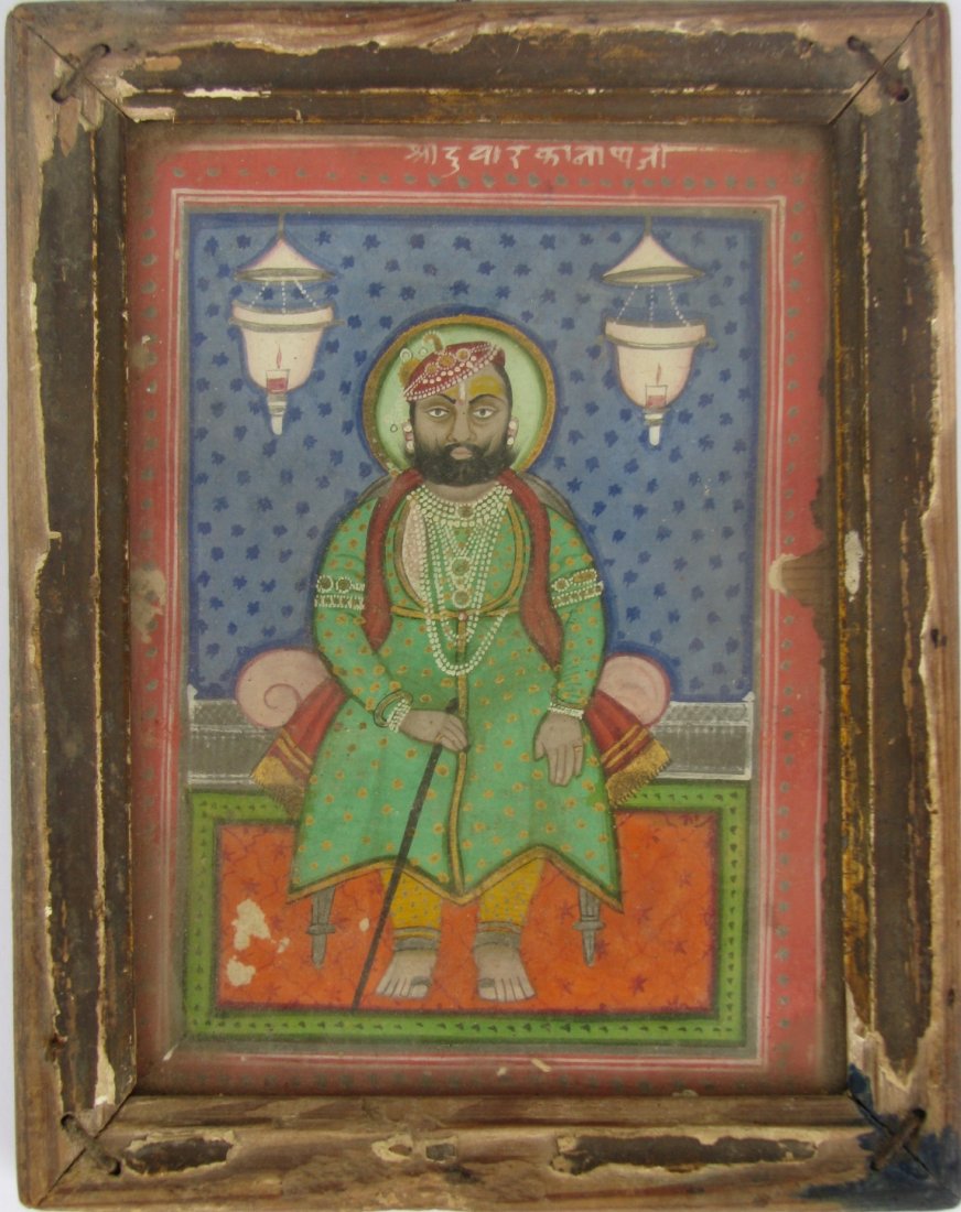 Rajasthan, India, 19th Century, A Portrait Of A Ruler