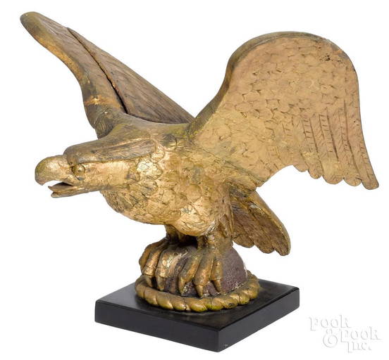 Large Carved And Gilded Pilot House Eagle