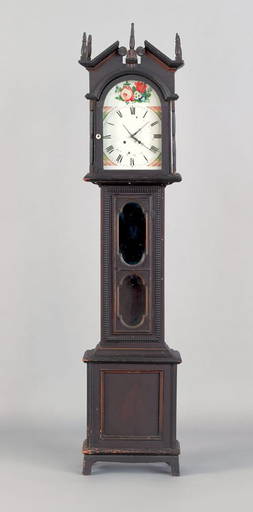 Pennsylvania Stained Pine Tall Case Clock, Mid 1