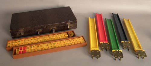 Cased Bakelite Mahjong Set.