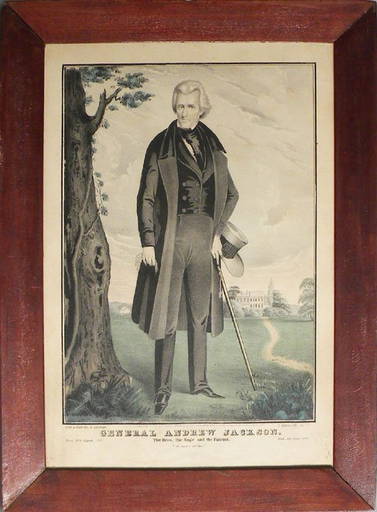 Currier Lithograph Of Jackson, 12'' X 8 1/2'', Tog