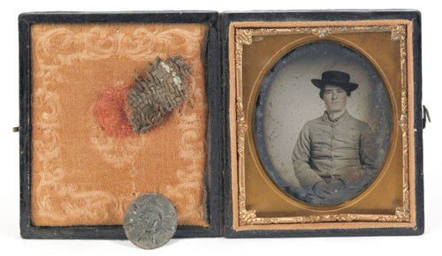 Confederate Soldier Ambrotype, Identified As P
