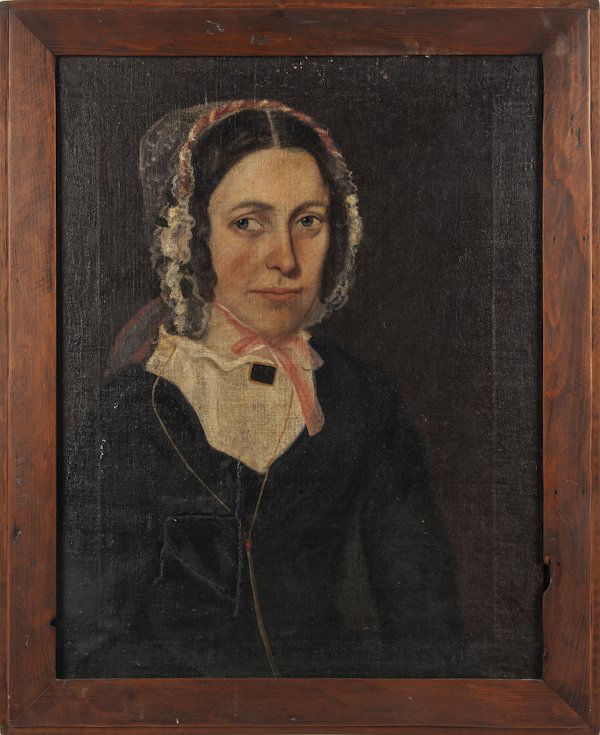 Two American oil on canvas primitive portraits of - Jun 12, 2013 | Pook ...