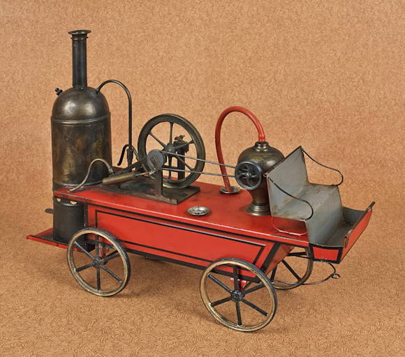 Tin Ernst Plank Live Steam Fire Pumper, 16 1/2'' L
