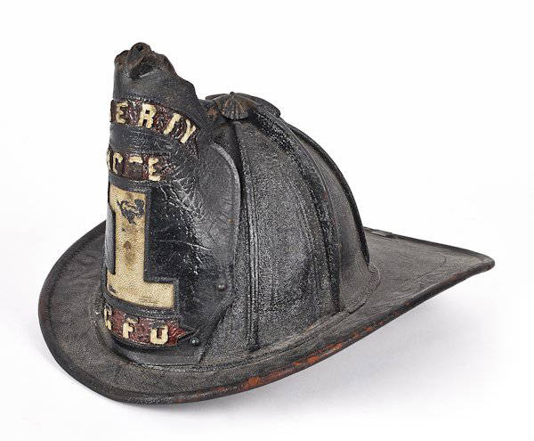 Woodhouse Leather Fire Helmet, With Brass Eagle
