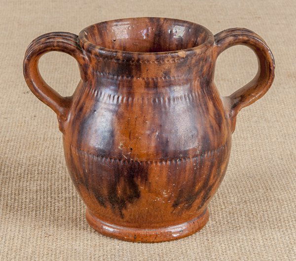 Jacob Medinger redware double-handled vase with - Jan 18, 2014 | Pook ...