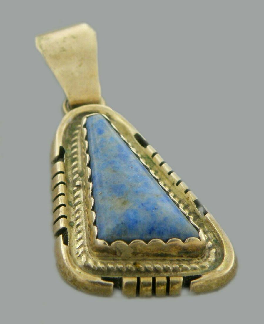 Vintage Jon Mccray Sterling Silver Lapis Lazuli Pendant