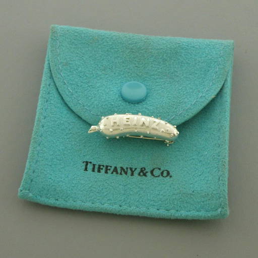 Tiffany & Co. Sterling Silver Heinz Pickle Pin Brooch