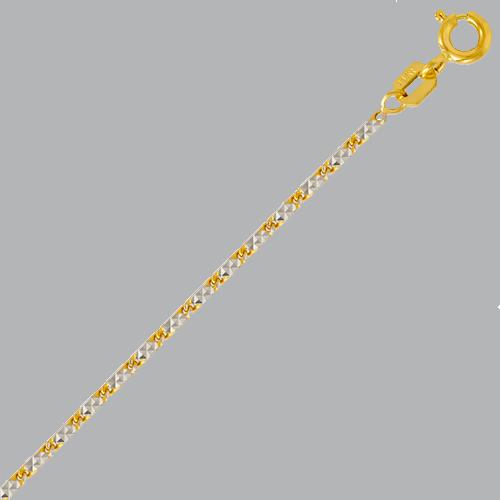 14K YELLOW GOLD WHITE PAVE DISCO SNAIL CHAIN NECKLACE (#0683) on Jan 08 ...