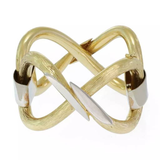 Large 18k Gold Double Fancy Figure 8 Link Bracelet 92gr! Liquidation