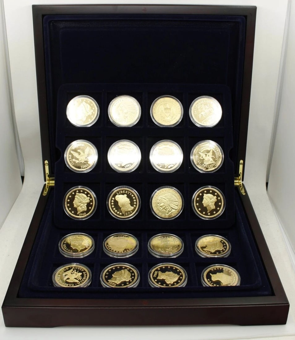 Two Donald J. Trump 24k Gold Plated Collectors $100