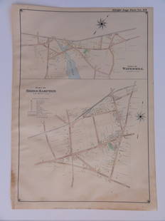 Antique Framed Map Of Fire Island, New York, 1902