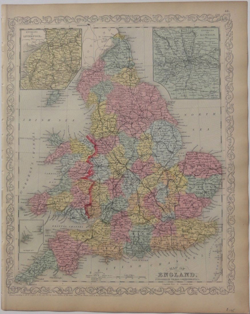 Map of England, 1850