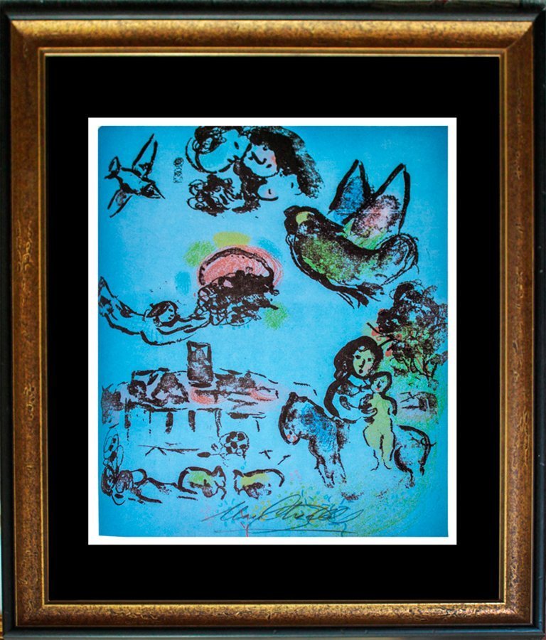 Marc Chagall Hand Signed Original Lithograph