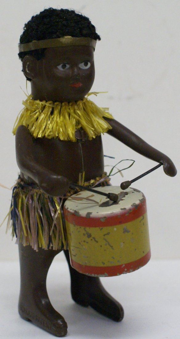 Clockwork Schuco Black Native Drummer 984/1, Pre-War