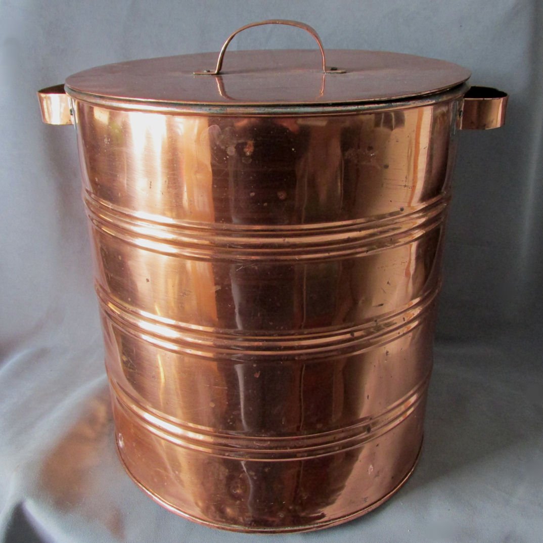 Large 19thC Antique Copper Pot, Primitive Boiler
