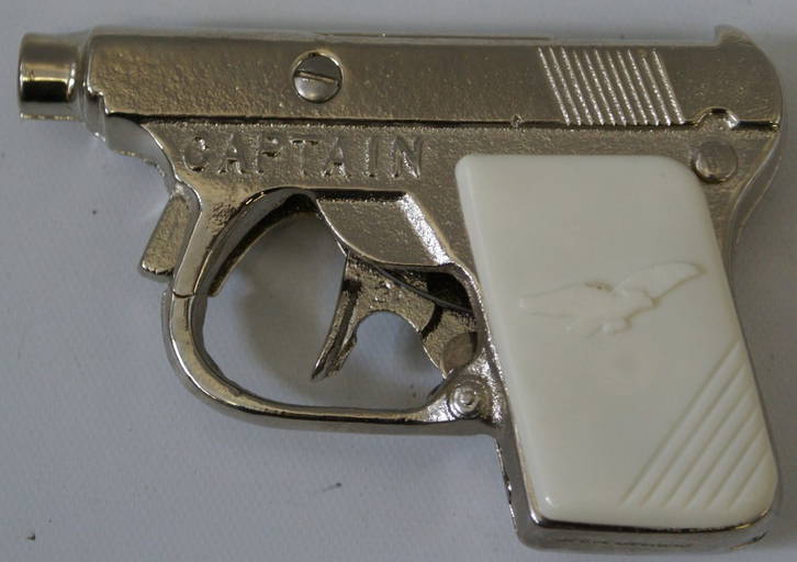 Cast Iron Hubley 'captain' 45 Automatic Cap Gun Pistol