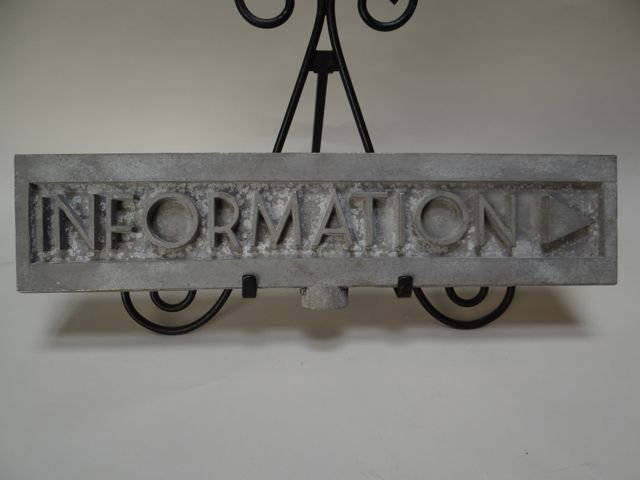 Cast Aluminum Information Sign Deco Lettering #1