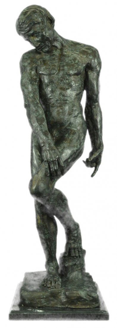 A Cast Bronze Sculpture, Adam, By Auguste Rodin Special