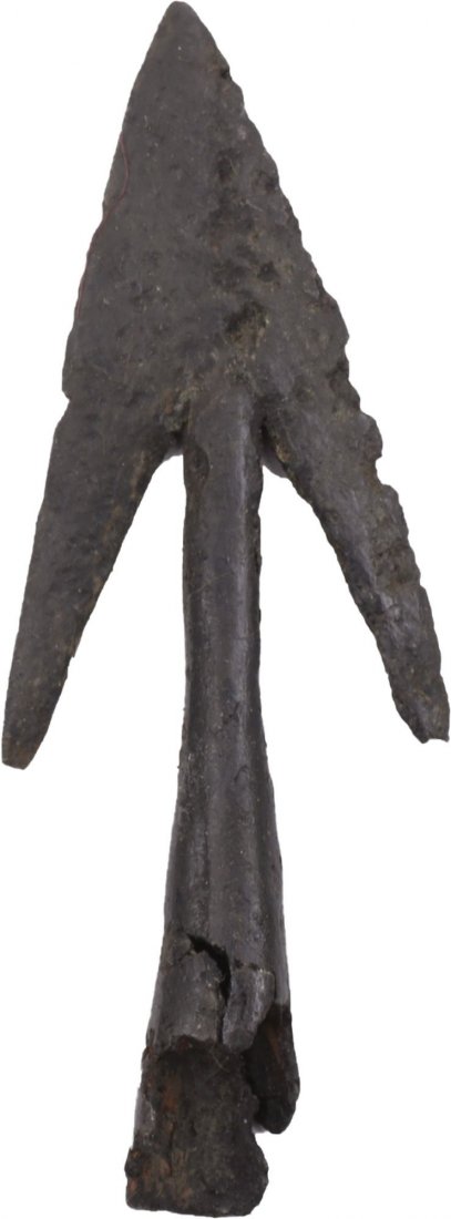FINE MEDIEVAL BARBED ARROWHEAD