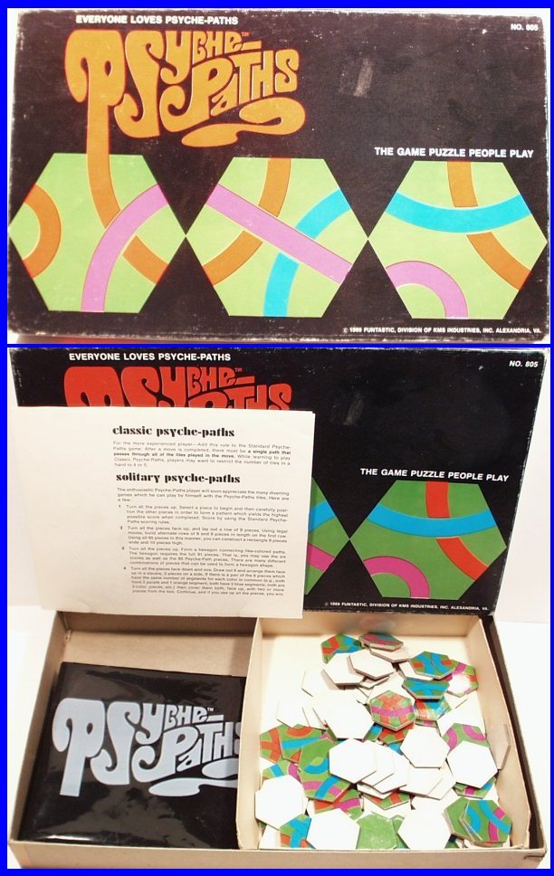 RARE Vintage 1969 PSYCHE-PATHS Game Puzzle by Funtastic