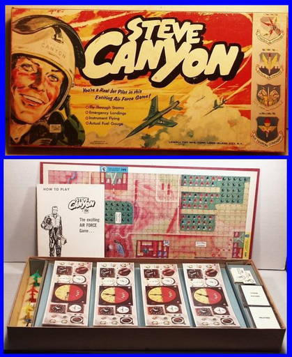 Vintage 1959 Steve Canyon Usaf Air Force Board Game, By