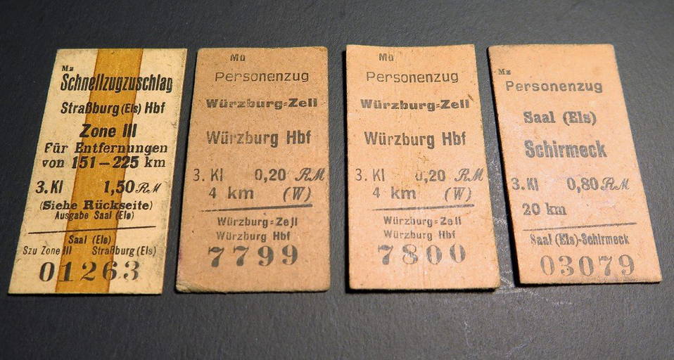 Rare Wwii German Train Tickets