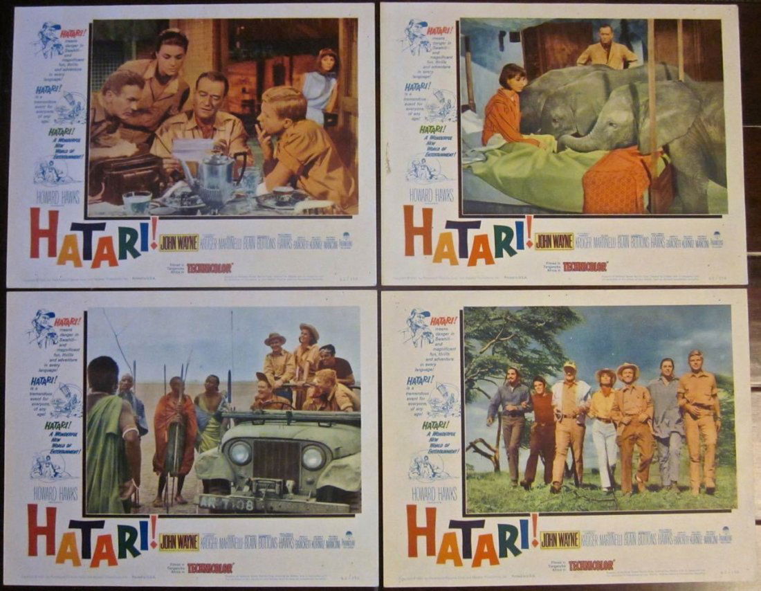 Hatari: Original 1962 Lobby Card Set of 4