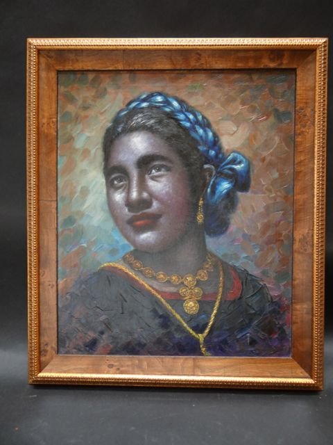 Nahua Woman, Original Mexican Calendar Art