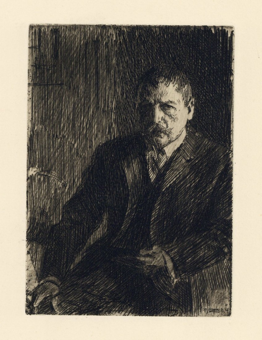 Anders Zorn "Self Portrait" Etching