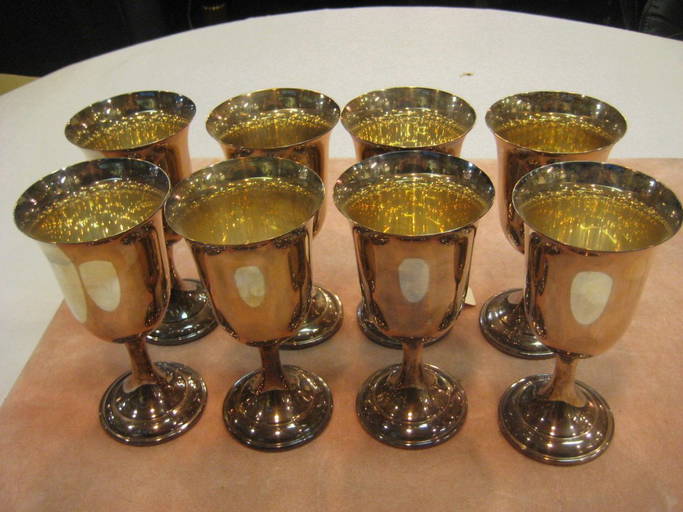 8 International Silver Co. Wine/water Goblets