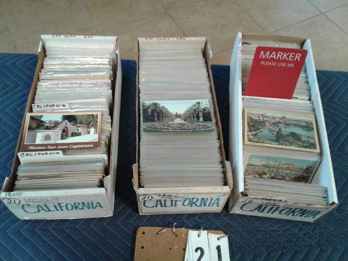 3 Boxes Of Postcards Of California