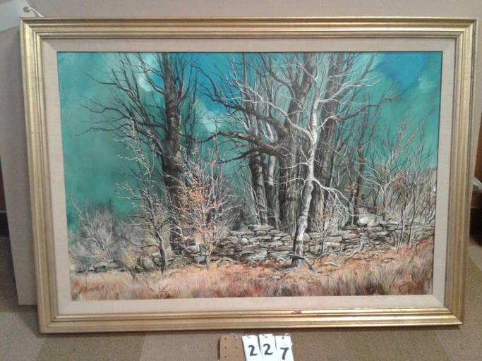 Bridgeport Est.col. George Benedict Oil On Canvas