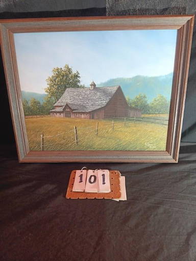 Signed Gene Waggoner Oil On Canvas Painting