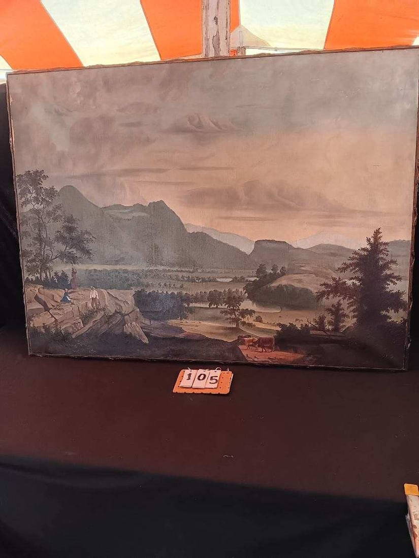 1860's Oil On Canvas Painting Auction