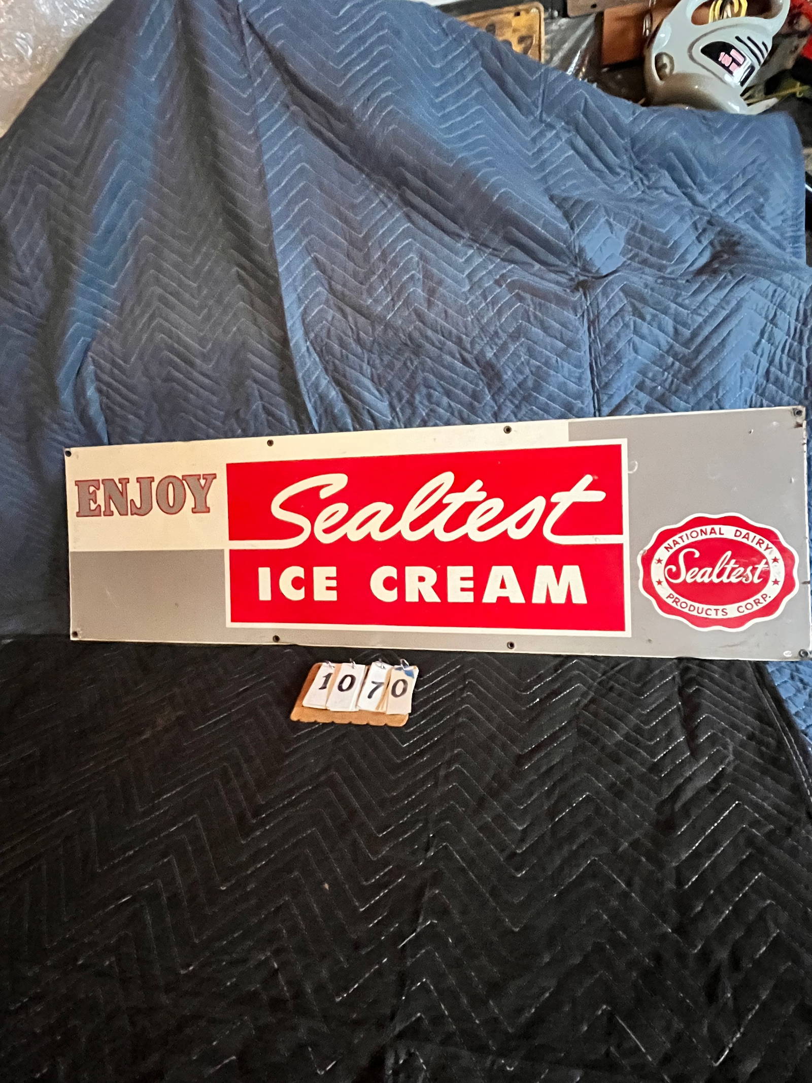Enjoy Sealtest Ice Cream Metal Sign Auction