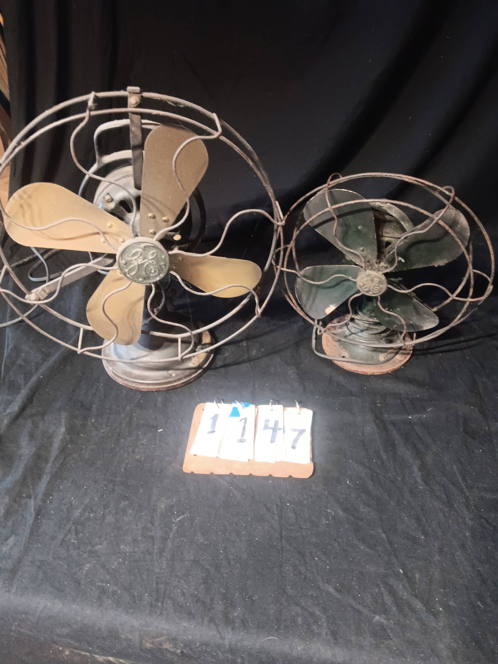 Two Antique Fans Auction