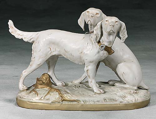 391: Royal Dux hunting dogs