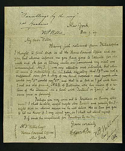 403: Joseph Cosey, forged Edgar Allan Poe letter Date: