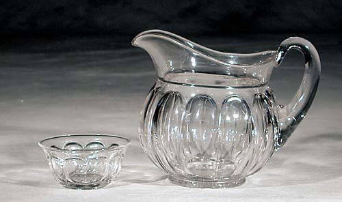 Heisey Glass Pitcher And Bowls Early 20th Century