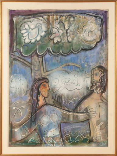 Bill Rane "the Secret" Oil On Canvas Signed