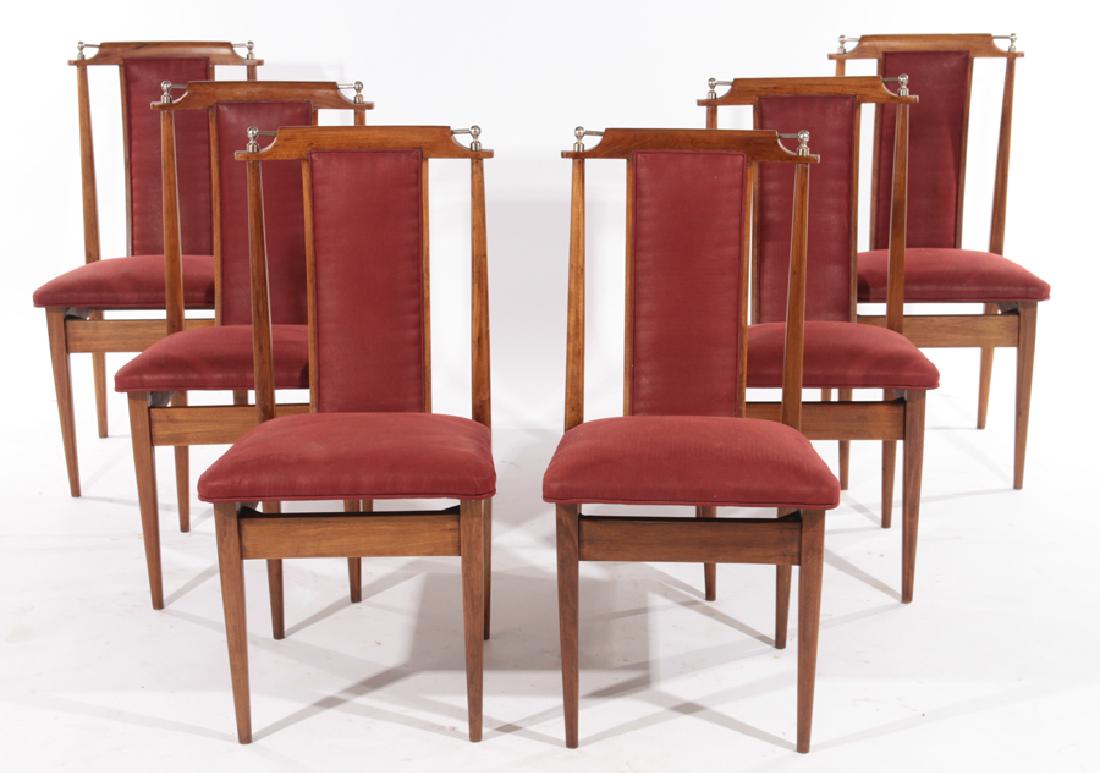 SET SIX MID CENTURY MODERN DINING CHAIRS C.1960