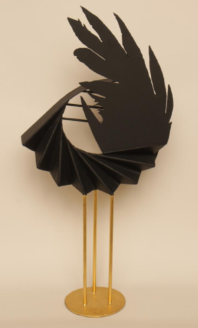 ROBERT ROESCH ABSTRACT BRONZE SCULPTURE STAMPED