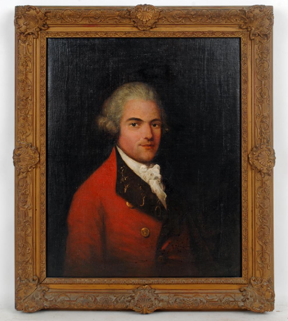 Antique Oil On Canvas Painting Of Gentleman