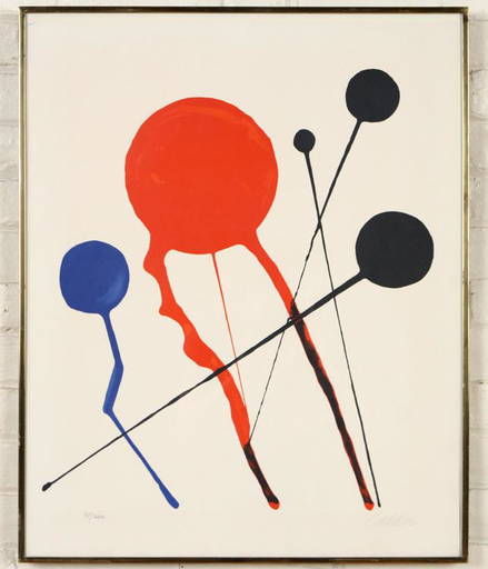 Alexander Calder "cometes" Lithograph In Colours