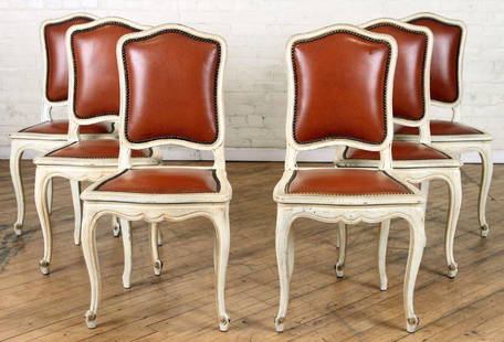 Set Of 6 French Castle Dining Chairs
