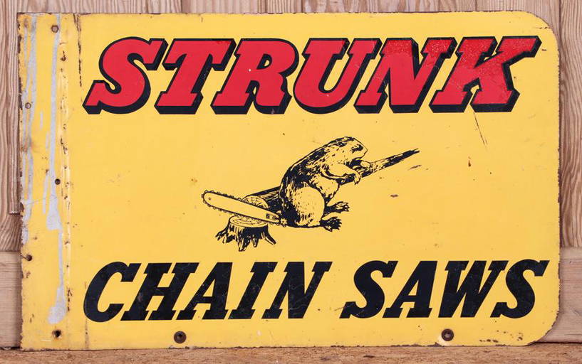 VINTAGE STRUNK CHAIN SAWS DOUBLE SIDED METAL SIGN - Aug 27, 2020 ...