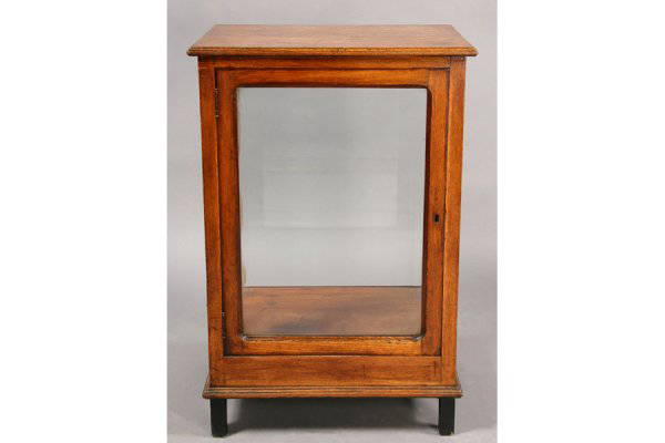 Pr Antique Oak Display Case Pharmacy Stand