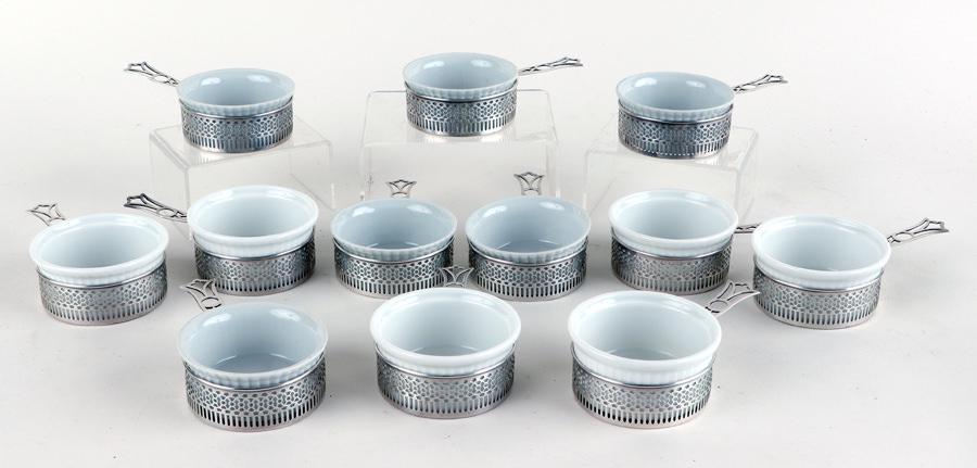 12 Webster Sterling Silver Ramekins 8.9 Troy Oz