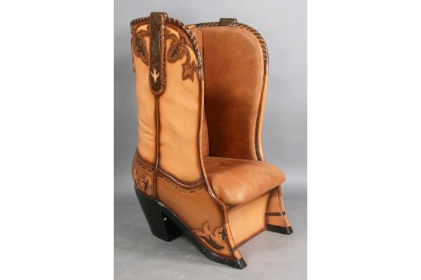 757: PAINTED WHIMSICAL COWBOY BOOT CLUB CHAIR - Nov 21, 2009 | Kamelot ...